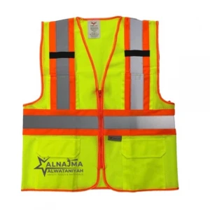 Shop Reflective Work vest Size XXL, Yellow/Orange Color, Volta Brand