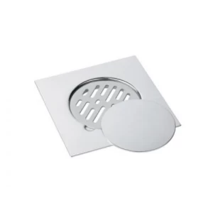 Shop Floor drain for water drainage, size 20x20 cm, chrome color