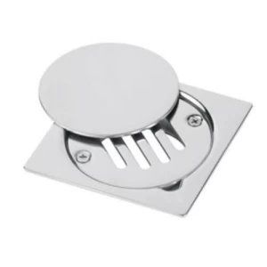 Shop Floor drain, square design, size 15x15 cm, chrome color