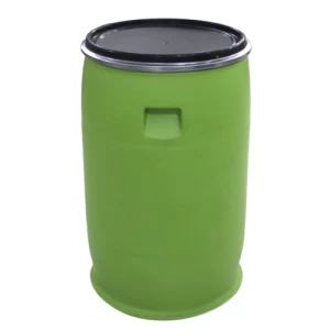 Plastic open top drum with lid and metal locking - YouMats