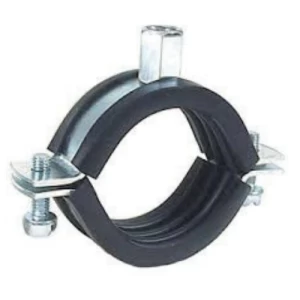 Shop Galvanized Ring Split Pipe Clamp with EPDM Rubber lining, Size 3/8 ...