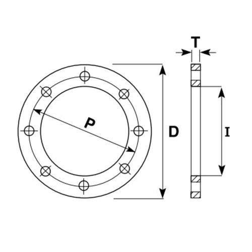 Shop Flange Size 160 mm, Thickness 13 mm, Union Pipes Factory