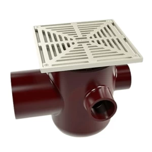 Shop Floor Drain Cast Iron, 50/110 mm Outlet Size, with Square Strainer ...