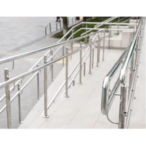 Shop Stainless Steel Ramp Railing, Round Handle Size 1.25 inch, Height ...