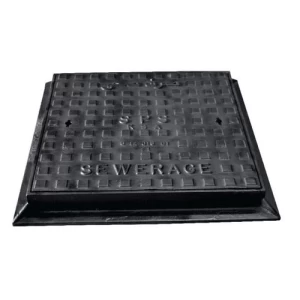 Shop Cast Iron Manhole Cover Size 500×500 mm, Square Shape Black Color ...