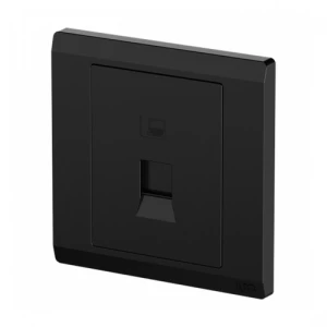 Shop Socket 1 Gang DATA, Size 7x7 cm, Black Color, ABB Brand
